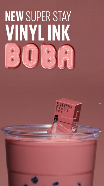 Maybelline Super Stay Vinyl Ink Boba - 16H Longwear, Transferproof, Instant Shine, Milk Tea ...