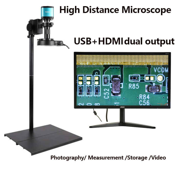 Microscope HDMI USB Video Microscope 1080P Industrial Camera 150X Zoom ...