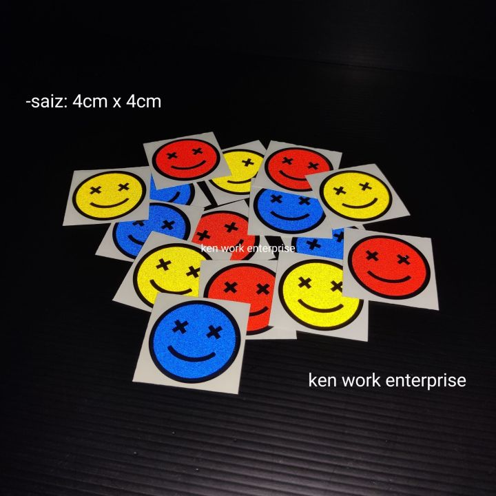 sticker emoji reflection mini saiz | Lazada