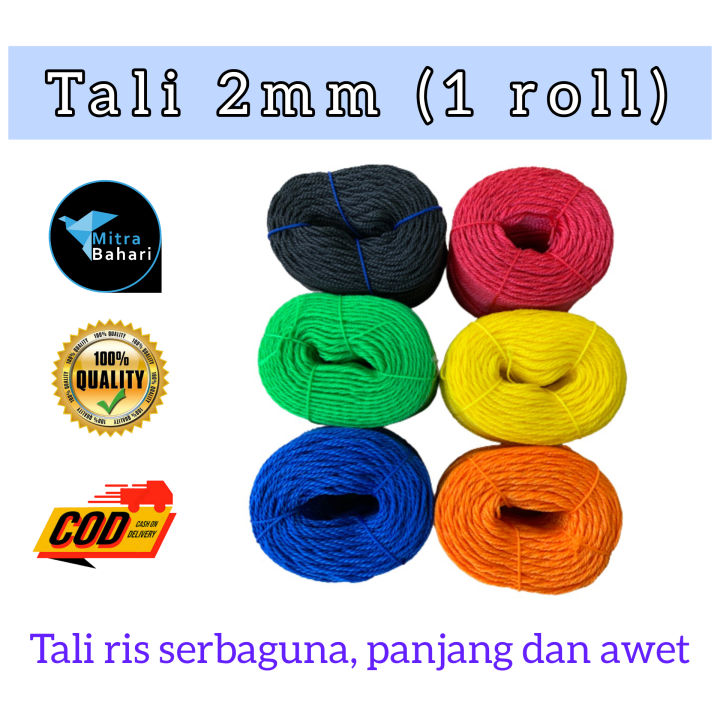 TALI 2MM | TALI PLASTIK 2MM | TALI KECIL | TALI RIS JARING | TALI KECIL ...