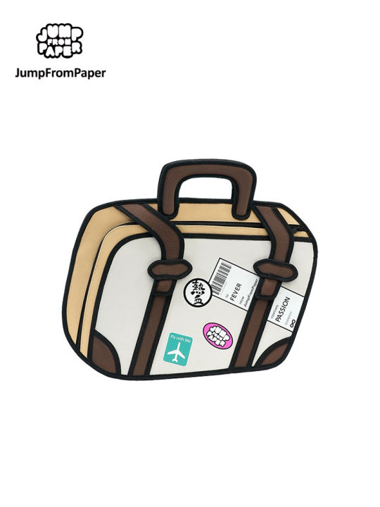 JumpFromPaper Travel Fever-Beige JFP016热血包手提包,Travel Duffel Bag,Sports ...