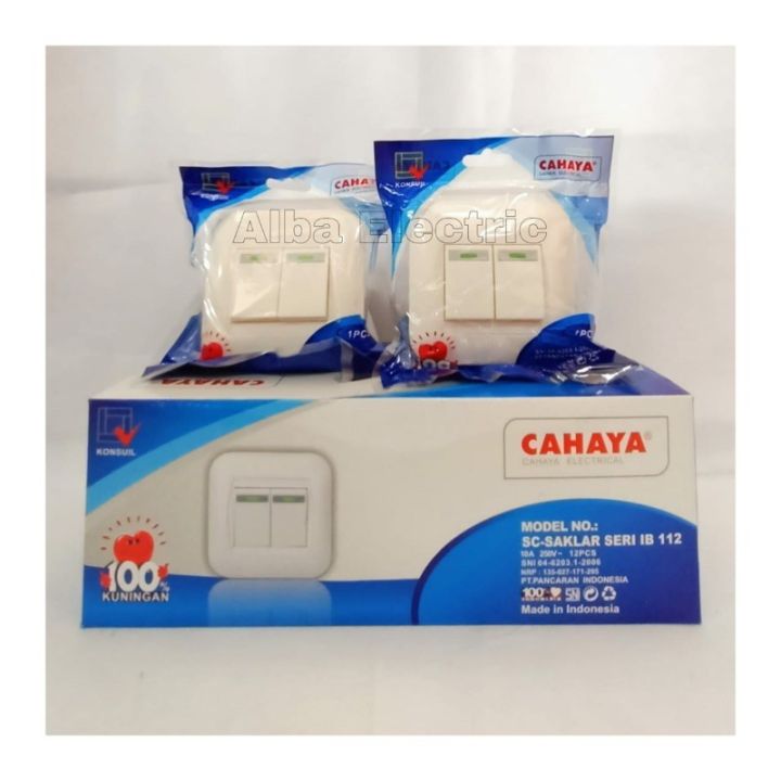 IB SAKLAR SERI CAHAYA RADIUM SAKLAR INBOW DOUBLE TANAM TEMBOK SAKLAR ...