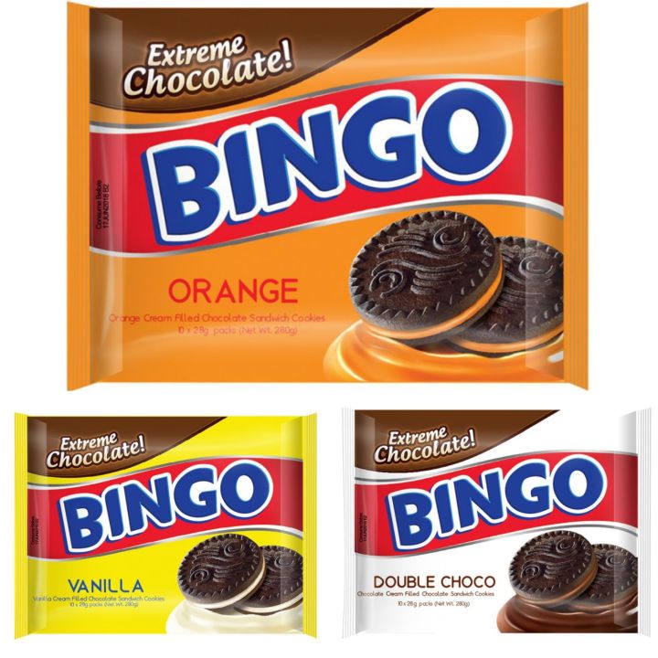BINGO Cream filled Chocolate Sandwich Cookies 10s | Lazada PH