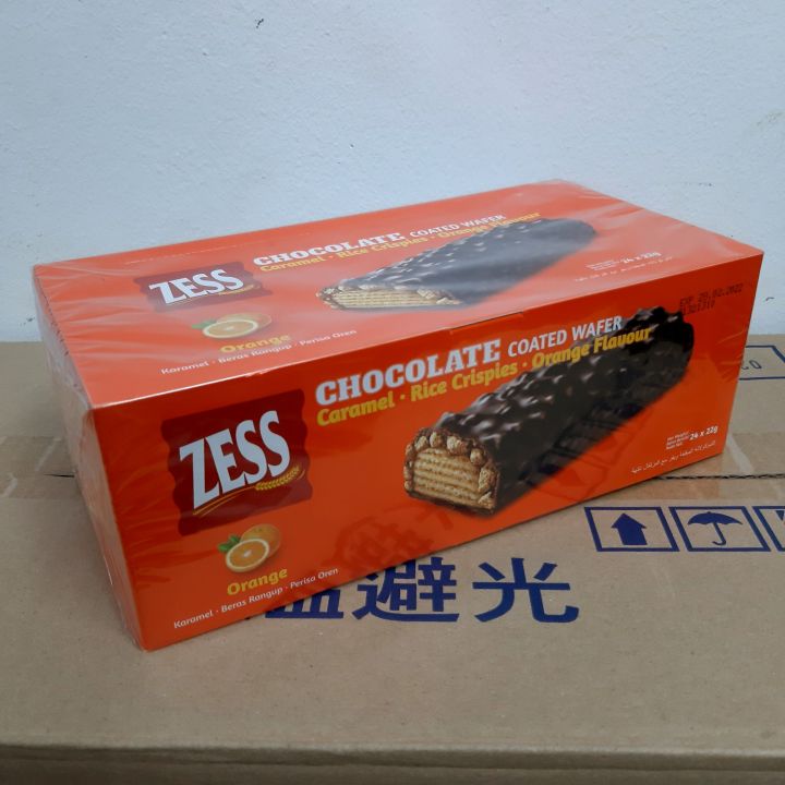ZESS Chocolate Coated Wafer - Orange (22g x 24's) | Lazada