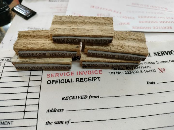 billing invoice 1.5inches wood handle rubber stamp | Lazada PH