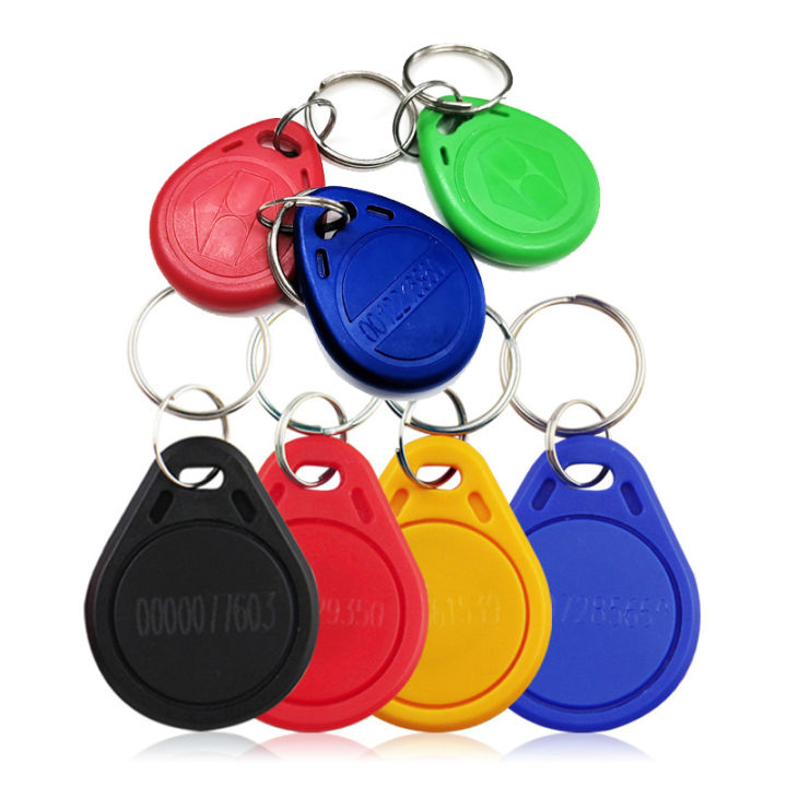 100ชิ้น/ล็อต RFID พวงกุญแจคีย์125Khz ID Keyfob TK4100 EM4100ควบคุมเวลา ...