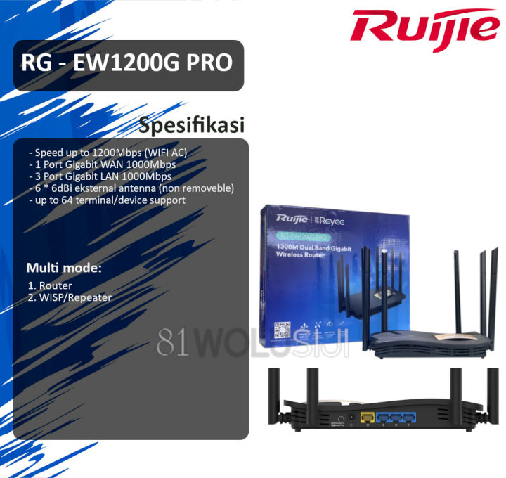 Ruijie RG-EW1200G PRO Dual Band Wireless AC Router | Lazada Indonesia