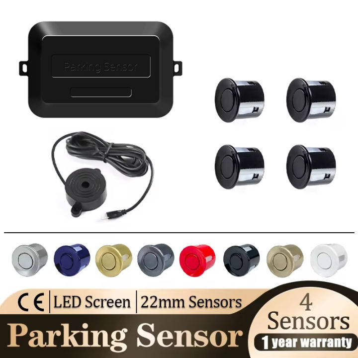 Parking Sensor Kit Buzzer 22mm 4 Sensors Reverse Backup Radar Audible ...