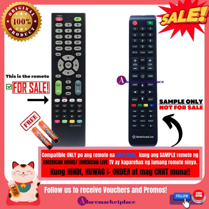 American Live LED Smart TV Remote American Home Smart Android TV Remote ...