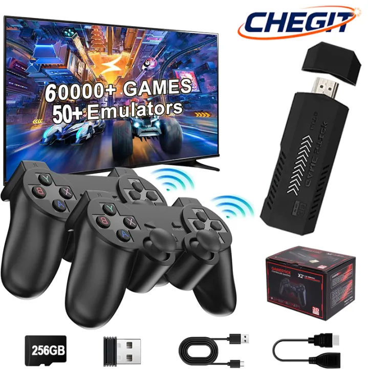 X2 Plus Game Stick 60000+Games 4K HD Video Game Console 256G 2.4G ...
