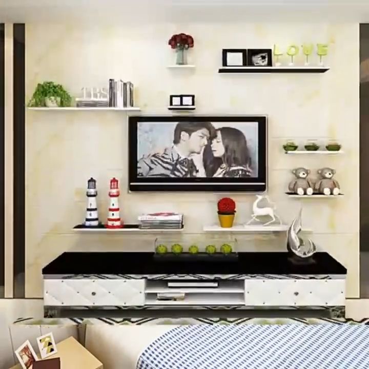 A&A A A Combined bookshelves, floating wall-mounted storage divider ...