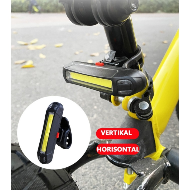 Lampu Sepeda Depan Belakang Tahan Air Waterproof LED Rechargeable ...