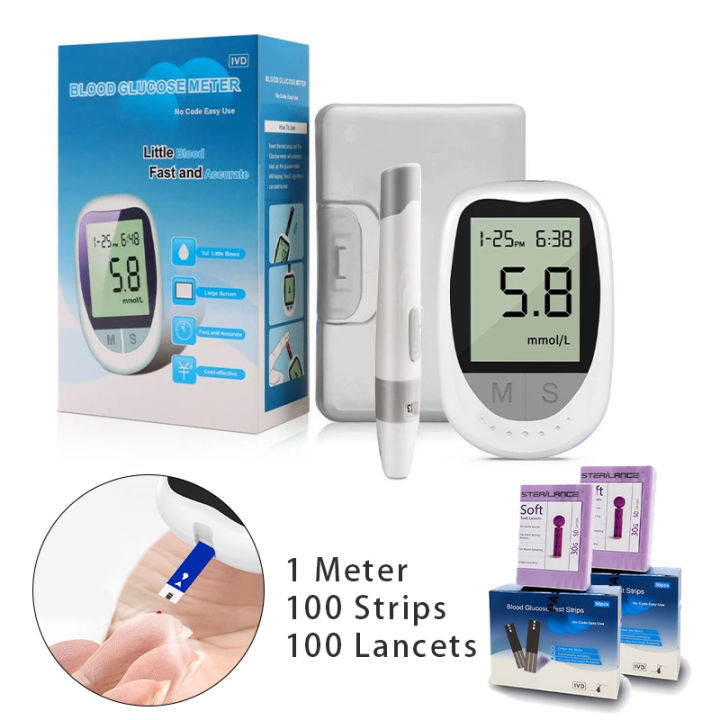 Medical Blood Glucose Meter Glucose Test Strips Lancets Devices ...