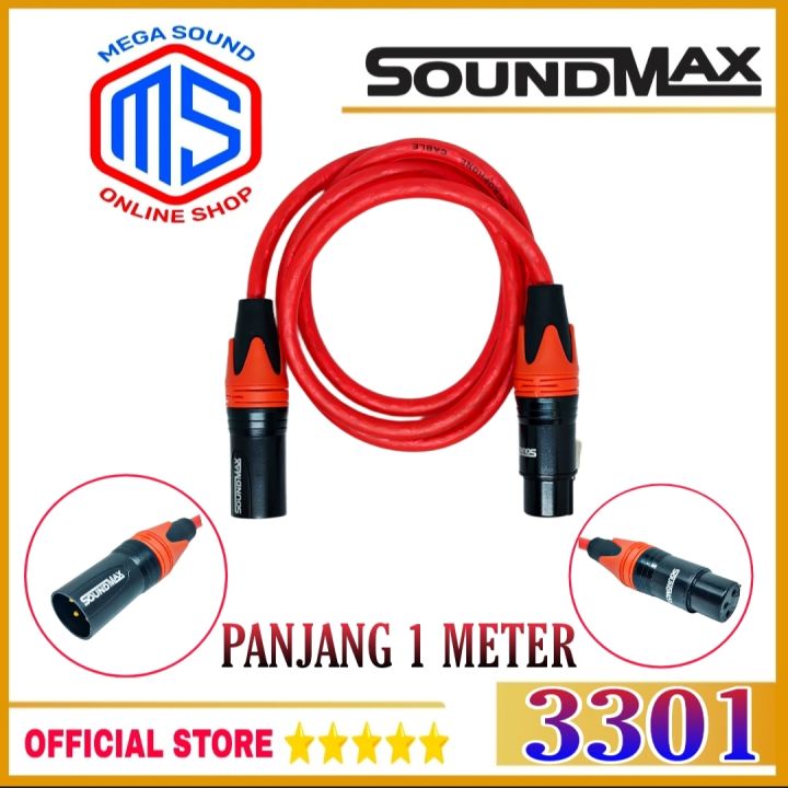 Kabel Mic XLR Canon Male Female Soundmax (1meter) | Lazada Indonesia