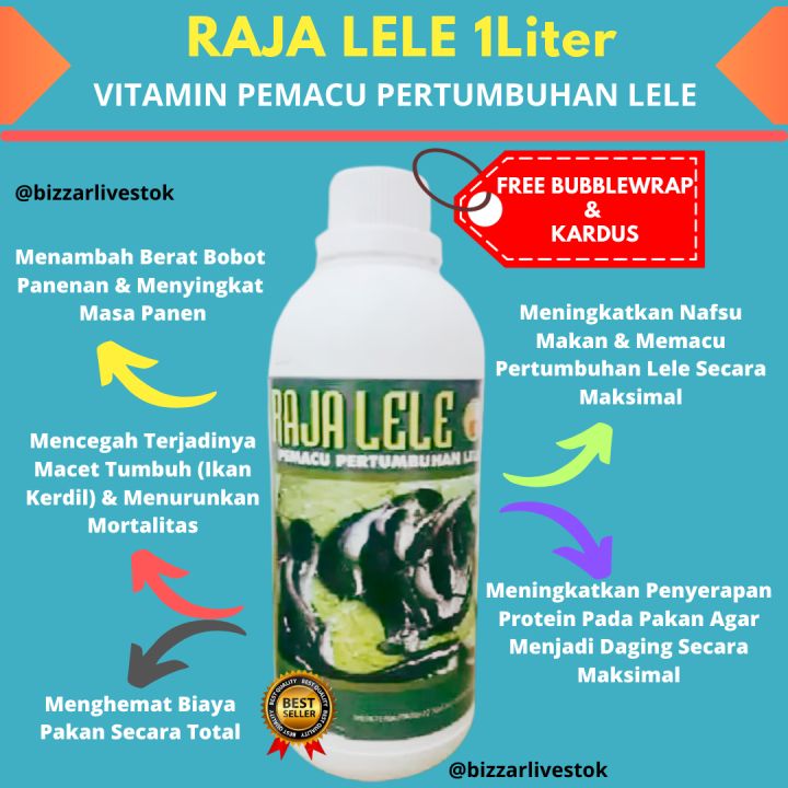 RAJA LELE 1L VITAMIN PERTUMBUHAN IKAN LELE 1000ml | Lazada Indonesia