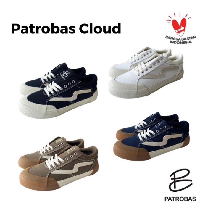 Patrobas Cloud Low Black White Navy Olive Off White | Lazada Indonesia