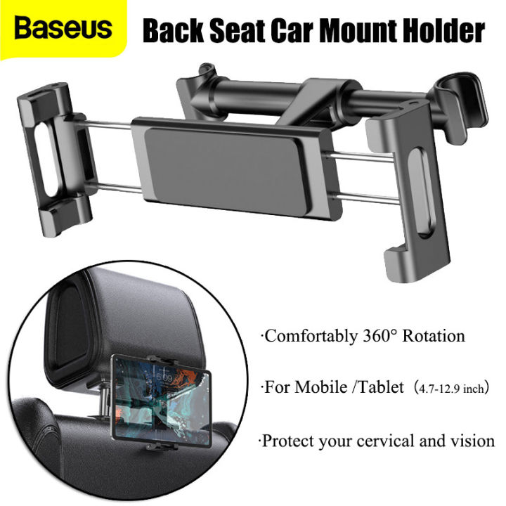 Baseus Car Back Seat Mount Holder For iPhone iPad Tablet PC 360 ...