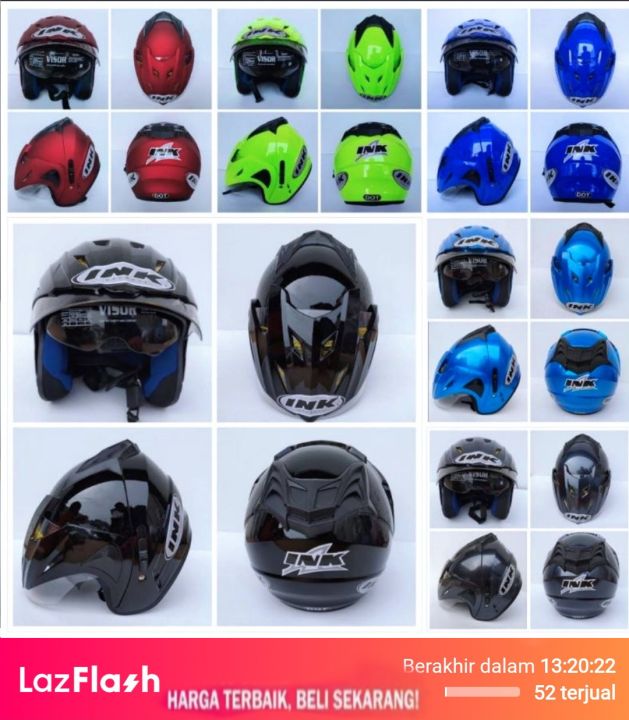 HELM SNI INK JP8 DOUBEL VISOR REALPIC BARU MURAH | Lazada Indonesia