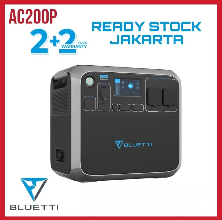 BLUETTI AC200P Portable Power Station 2000W 2000Wh Baterai Solar Panel Genset | Lazada Indonesia
