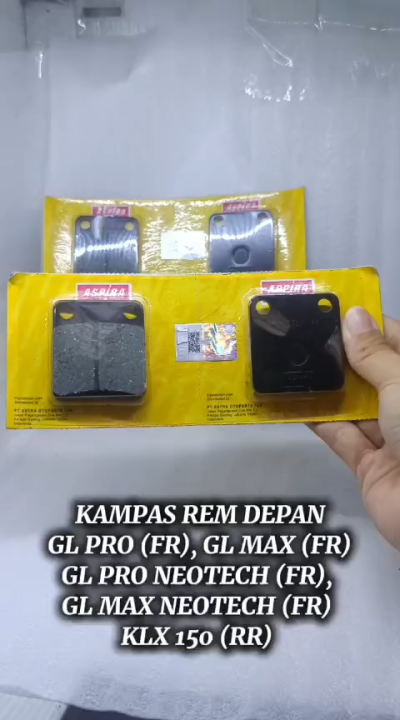 Kampas Rem Cakram (harga per1set) KG2 1210 GL PRO (FR) GL MAX (FR) GL ...