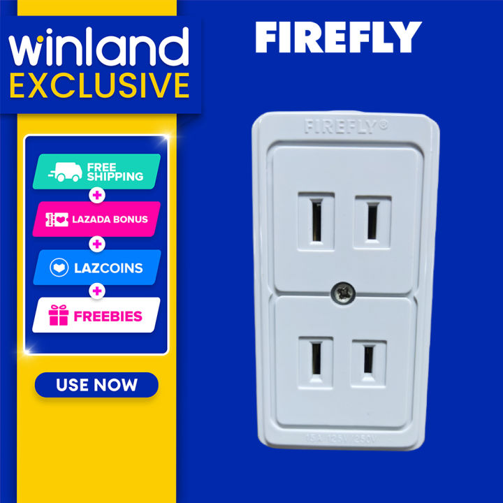 Firefly by Winland 2 Gang 2 Pin Convenience Outlet FEDOU202 | Lazada PH