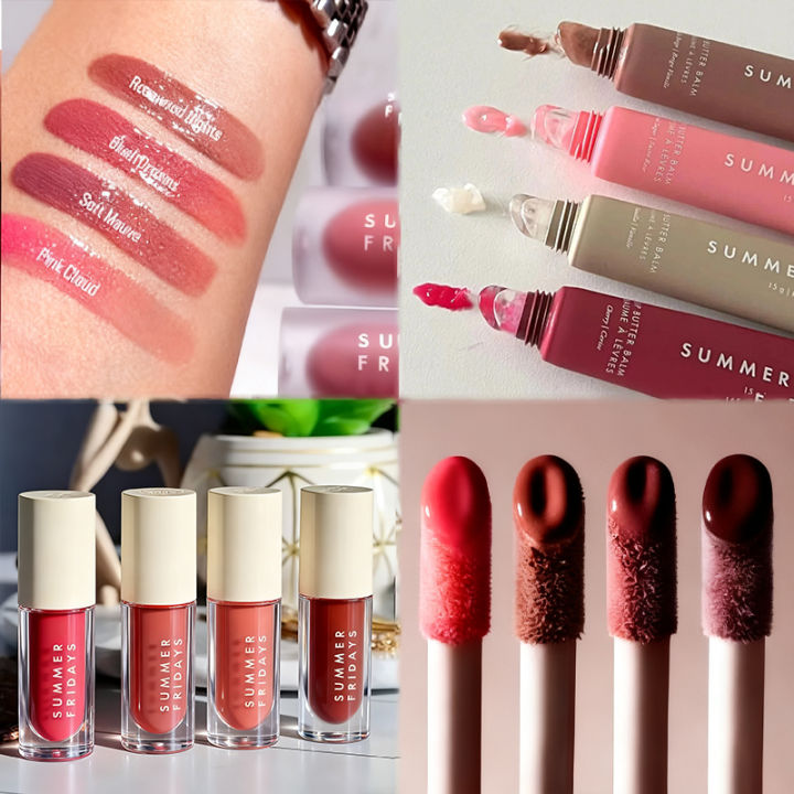 Summer Fridays Lip Balm Moisturizing Mirror Lip Gloss Lip Vanilla Pink ...