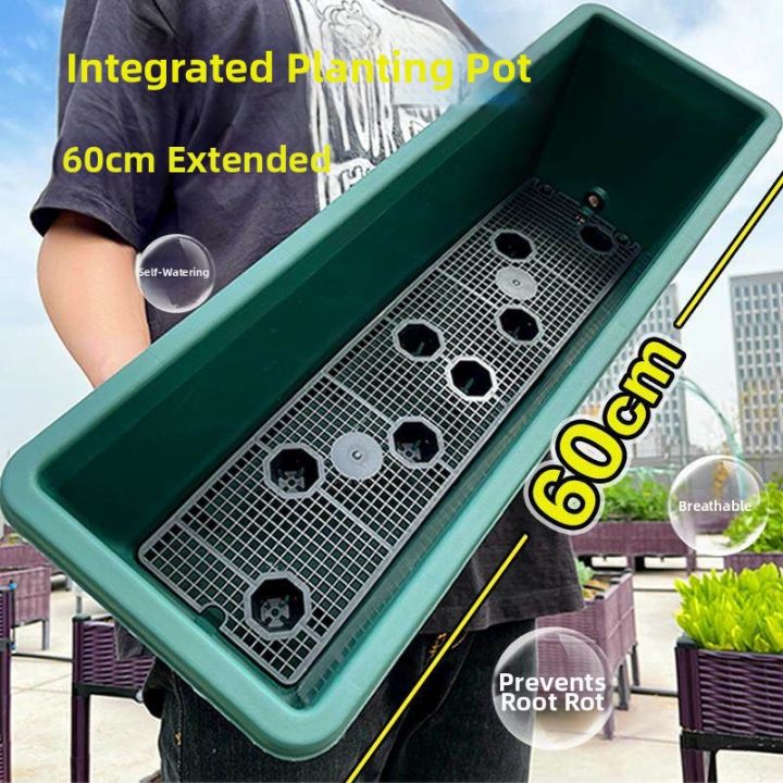 Thick Plastic Flower Pot Long Rectangular Large Size Balcony Vegetable ...
