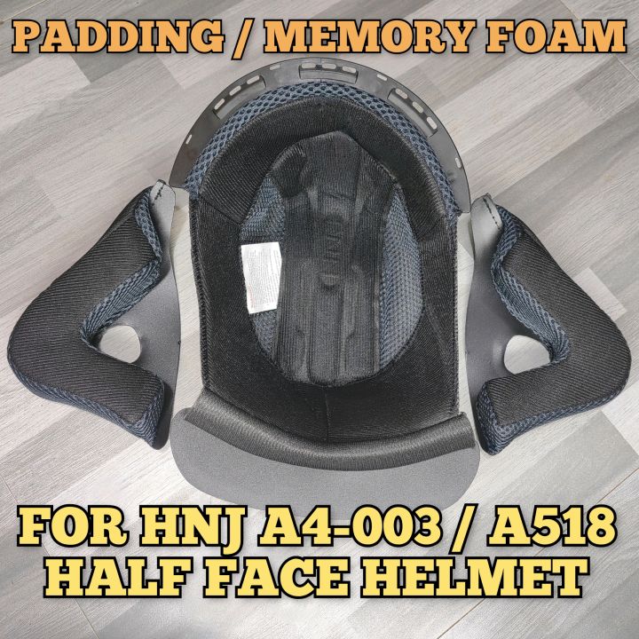 Padding Set Memory Foam HNJ A518 A4-003 Half Face Helmet | Lazada PH