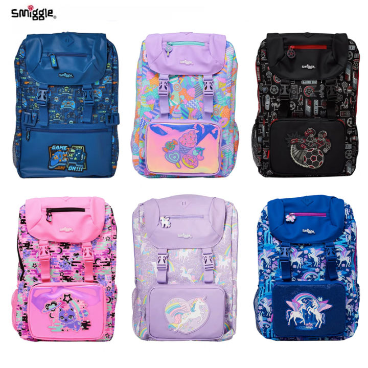 Smiggle New Zealand กระเป๋าเป้โรงเรียนเกรด 4-6 ขนาดใหญ่สําหรับเด็กชาย ...