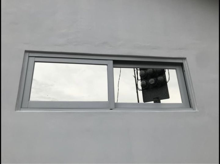 H 45cm X W 90cm Aluminum Sliding Window Reflective Glass With Screen