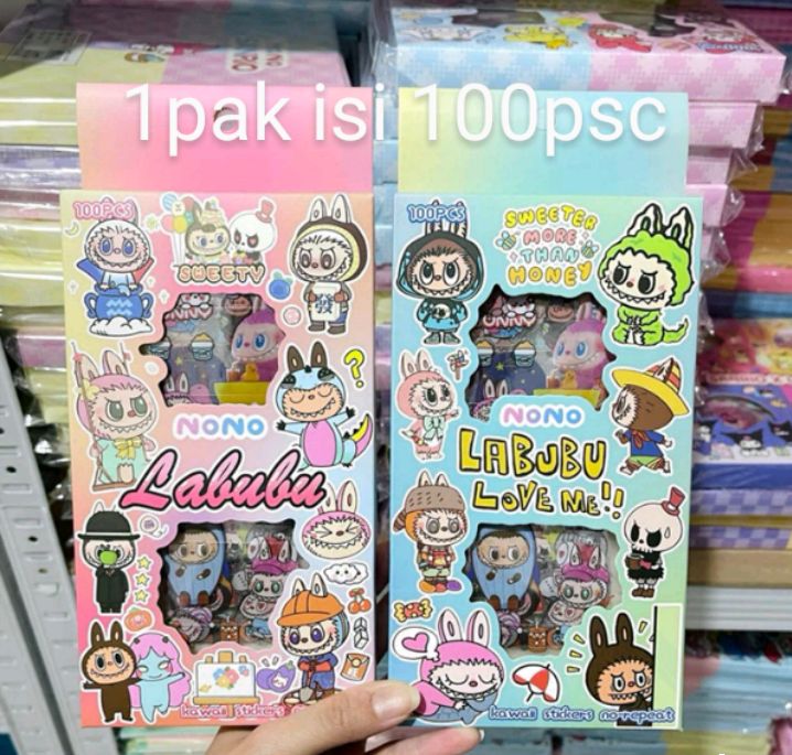 Stiker labubu 1pak isi 100 | Lazada Indonesia