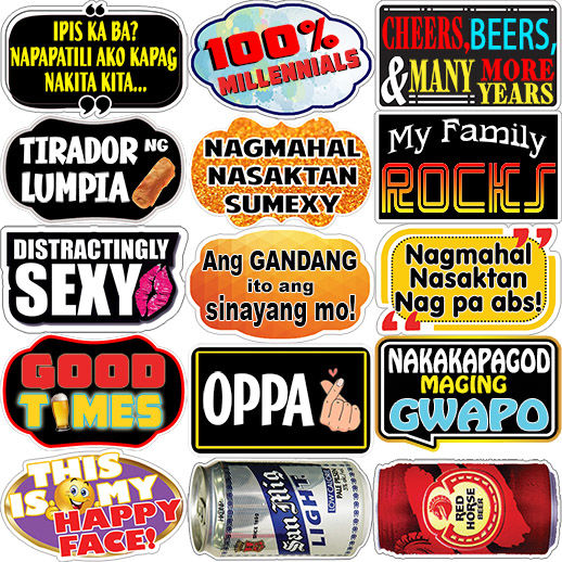 Photobooth props 15pcs set on 1.5mm sintraboard | Lazada PH