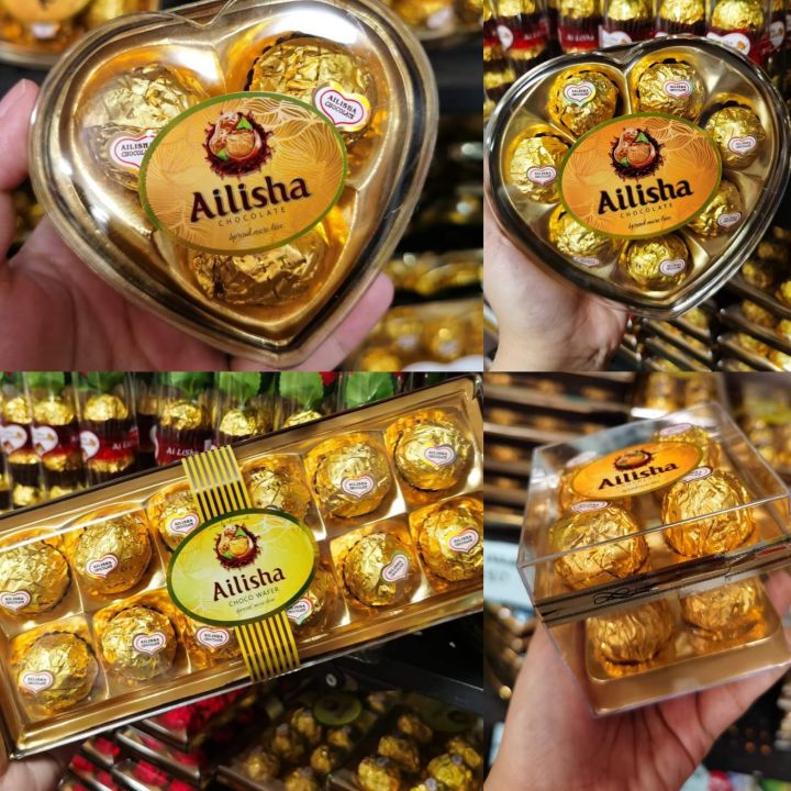 Ailisha gift heart chocolate tastes like Ferrero Rocher Best before Feb ...