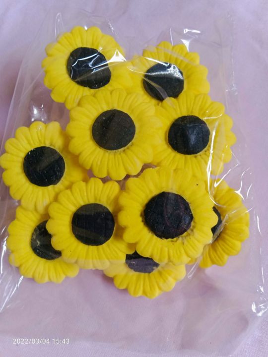 [SWEET STORE] EDIBLE SUN FLOWER CANDY for cake and cupcake topper (pack ...