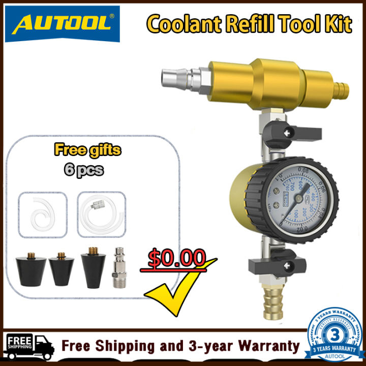 AUTOOL Automotive High Negative Pressure Water Tank Pressure Gauge Pull ...