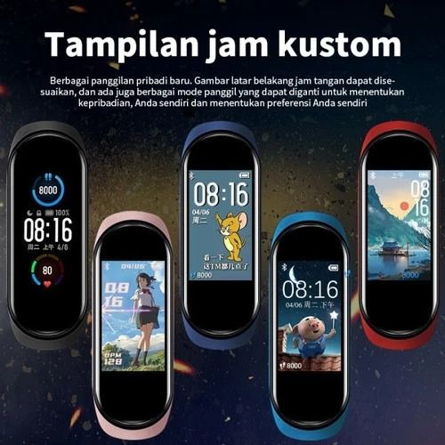 SmartBand M5 Bluetooth LED Touch Screen Heart Rate Monitor Smartwatch ...