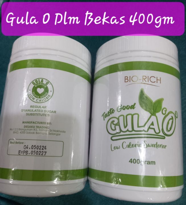 Gula O Biorich Original Dalam Bekas 400gm rendah kalori dan sesuai utk ...
