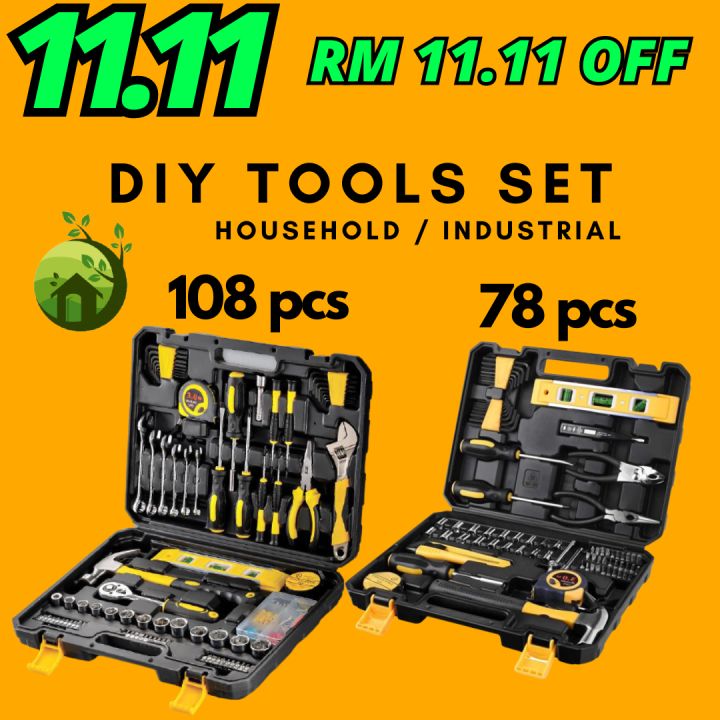 HABO 78 / 108 pcs Tool box set Hand tool full set Multifunction Tool ...