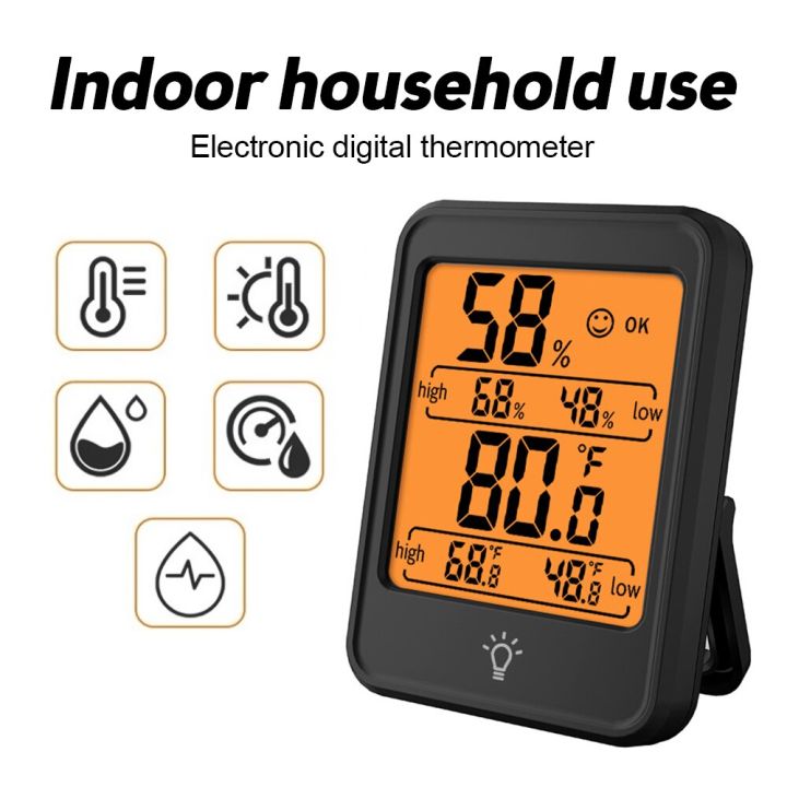 LCD Digital Hygrometer Room Thermometer With Stand Magnet Portable ... LCD Digital Hygrometer Room Thermometer With Stand Magnet Portable ...