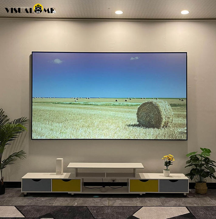 2025 VisualMr 100-inch ALR Fixed Frame Projection Screen for Home ...