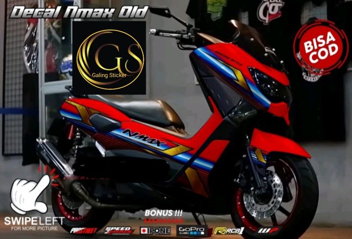 stiker decal nmax old grafis merah full body | Lazada Indonesia