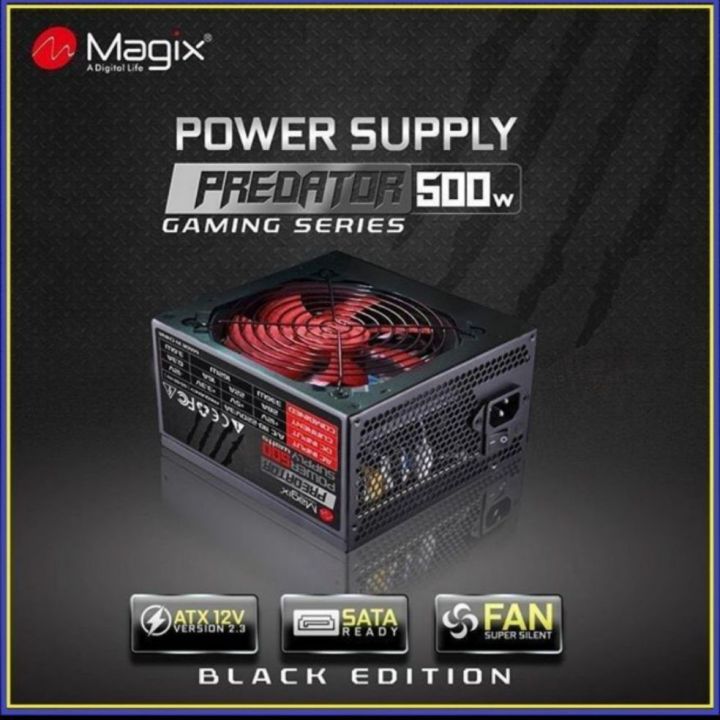 POWER SUPPLY CPU 500WATT PSU BOX STANDAR INCLUDE KABEL POWER | Lazada ...