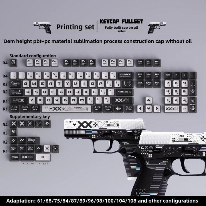 Customizable Mechanical Keyboard Keycaps Full Set Heat Sublimation ...