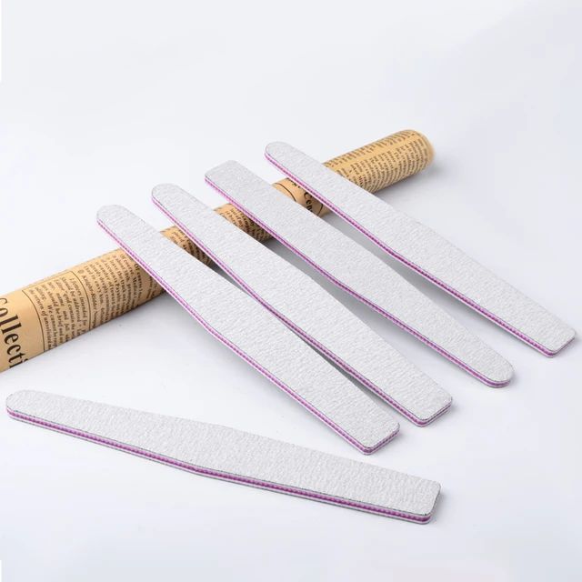 10 pcs Nail File Sandpaper Sanding File Buffer Grit 100/180 Manicure ...