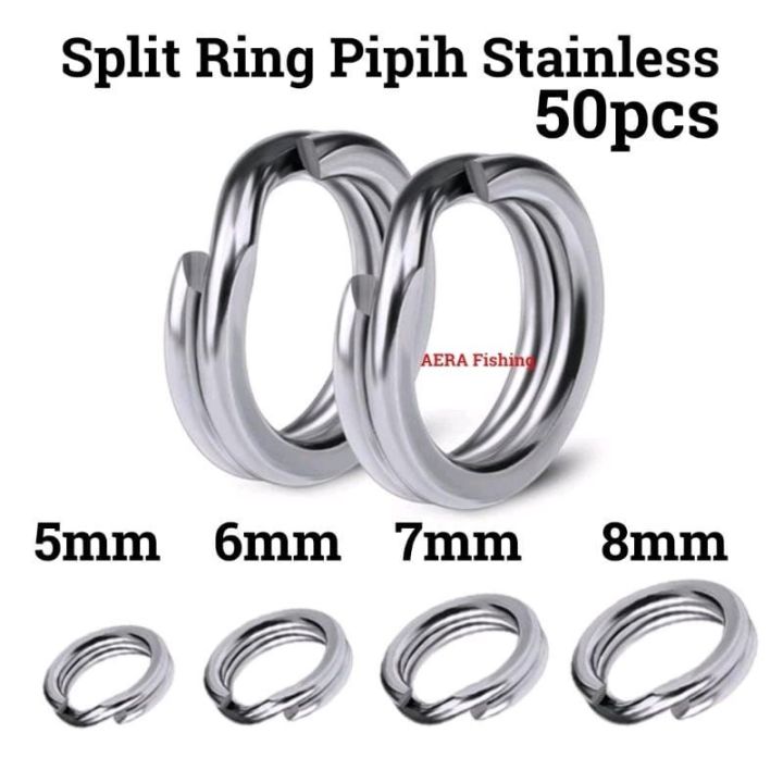 Split Ring Pipih 50pcs Stainless utk Minnow Jig dll | Lazada Indonesia