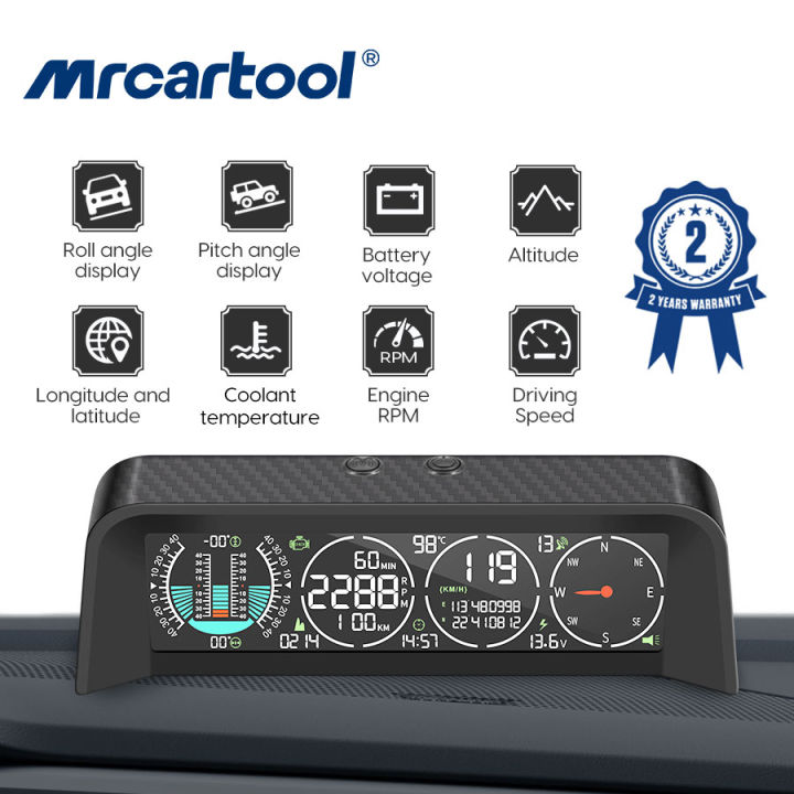 MRCARTOOL M80 Car GPS OBD HUD Intelligent Slope Meter Automotive ...