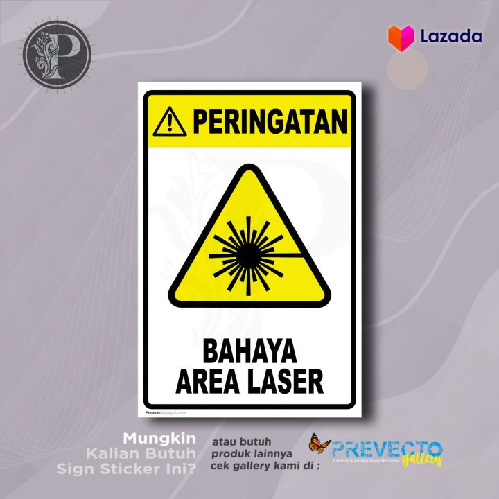 Stiker Safety Sign K3 Rambu Bahaya Laser Sticker Vinyl Tahan Air ...