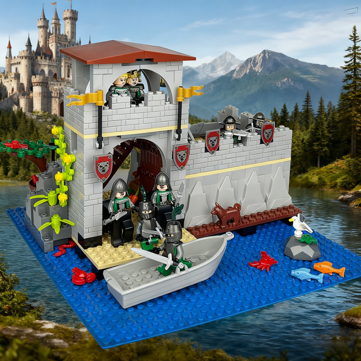 Medieval Knight Castle Water Castle Building Blocks Toy for Boys ...