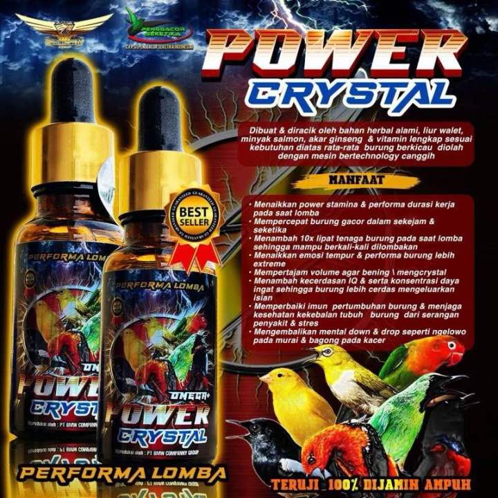 Power Crystal Omega Plus Botol Kaca Vitamin Suplemen Penggacor Semua ...