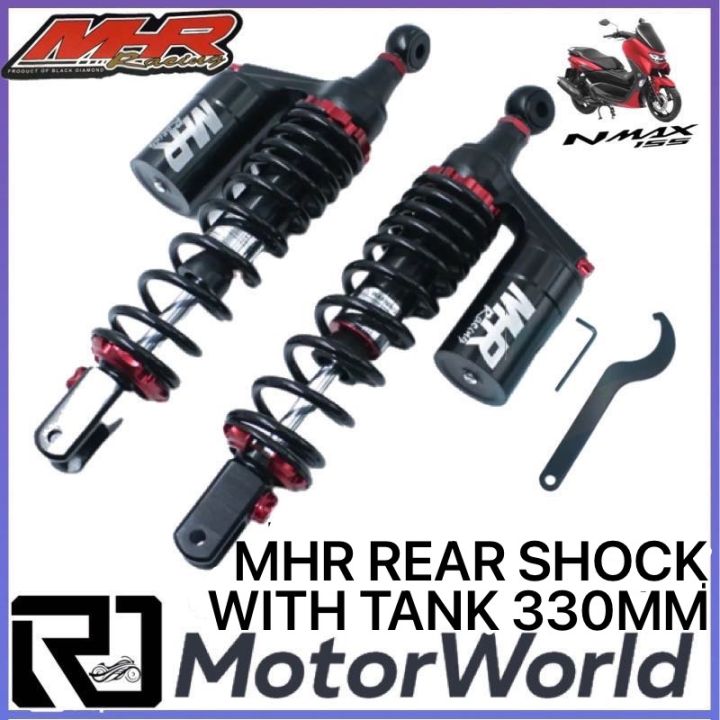 MHR Racing Rear Shock Set with Tank Nmax NMax v2 330mm | Lazada PH